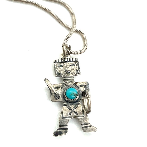 Jewelry | Very Old Sterling Articulating Aztec Pendant Necklace | Poshmark